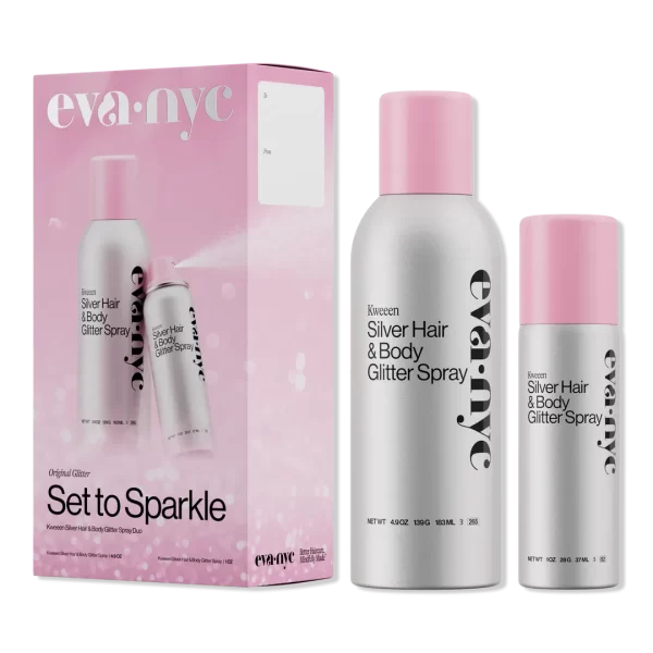 Eva Nyc Kweeen Silver Glitter Hair & Body Duo Set - Maat Beauty
